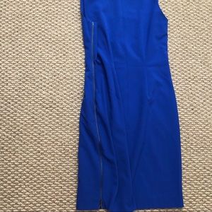 Calvin Klein | Dresses | Calvin Klein Royal Blue Sheath Double Zipper ...